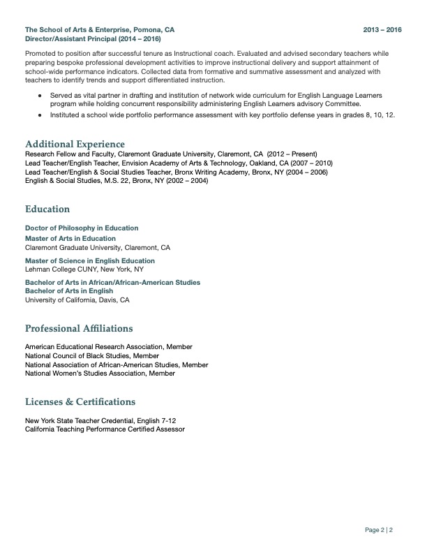 My Resume – Laureen Adams PhD